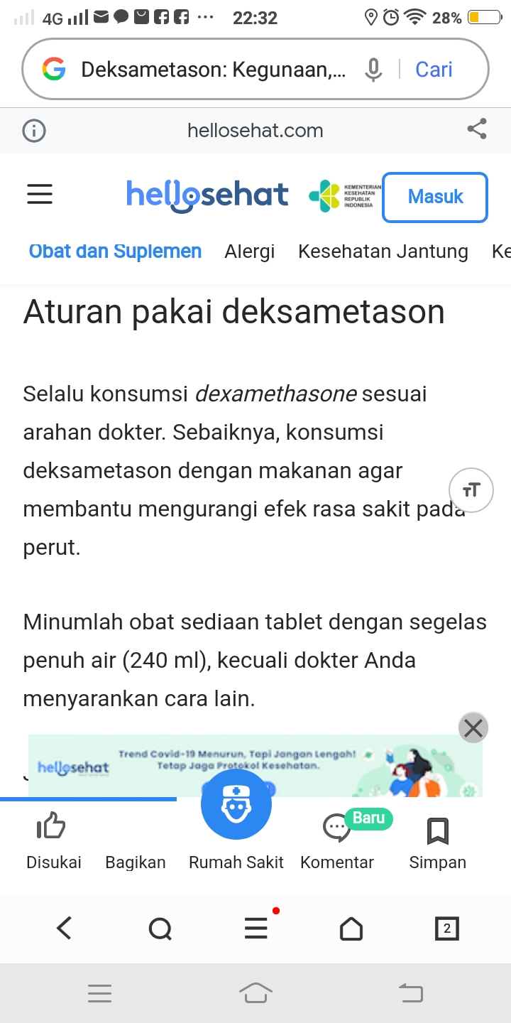 Deksametason: Kegunaan, Dosis, Efek Samping - Hello Sehat